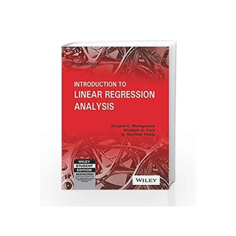 Introduction To Linear Regression Analysis By Douglas C Montgomery Buy