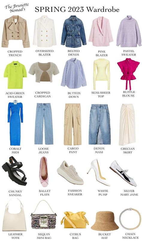 Spring 2023 Capsule Wardrobe The Brunette Nomad Spring Fashion