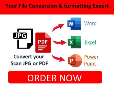 Professonaly Converted Editable File MS Word Formating As Your Requirement Upwork