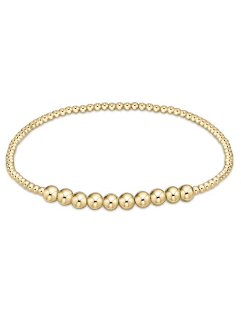 Enewton Classic Gold Beaded Bliss 2mm Bead Bracelet 4mm Gold