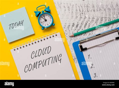 Conceptual Hand Writing Showing Cloud Computing Concept Meaning Use A Network Of Remote Servers