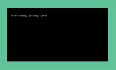 Error Loading Operating System Id Tekno