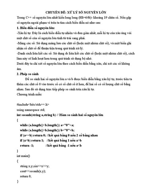 ChuyÊn ĐỀ XỬ LÝ SỐ NguyÊn LỚn Hai Pdf