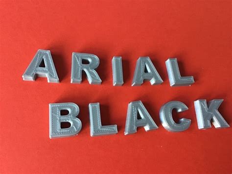 3d Printed Arial Black Font Uppercase And Lowercase 3d Letters Stl File