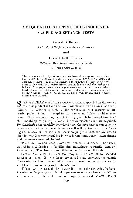 pdf a sequential stopping rule for fixed sample acceptance tests