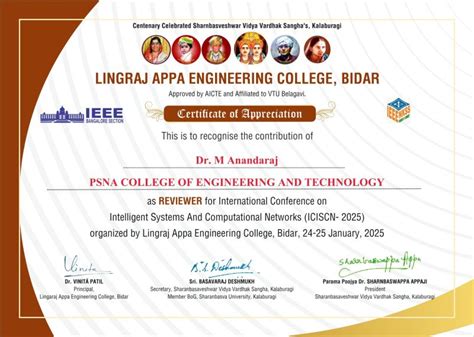 dr anandaraj m on linkedin i m honored to have served as a reviewer