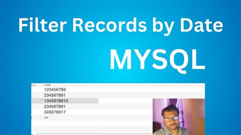 How To Filter The Records Based On Date In Mysql Youtube