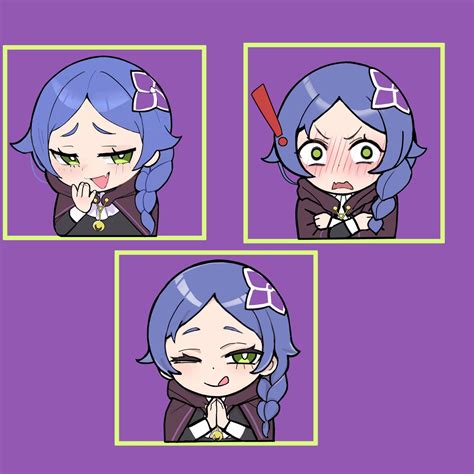 Meili Being Meili 💜 New Emotes Drawn By Cinndvl For My Server Rezero