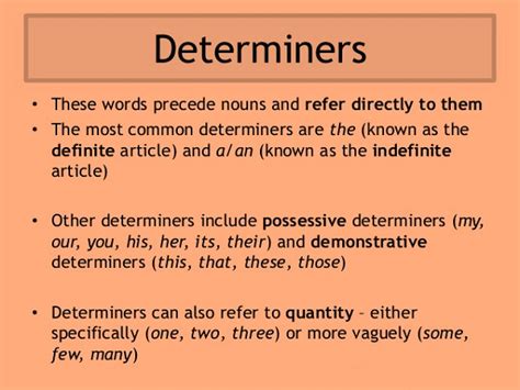 Determiners Examples