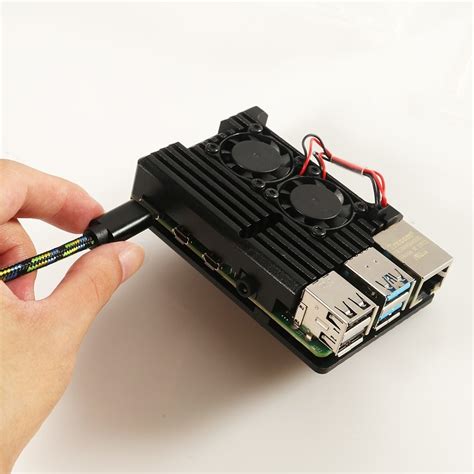 Gabinete Raspberry Pi 4 Full Aluminio Doble Cooler