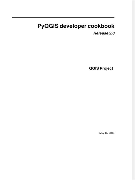 Pyqgis Developer Cookbook Pdf