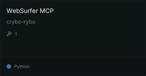 Score WebSurfer MCP Glama