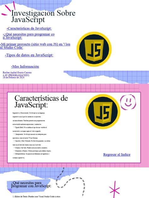 Investigación Sobre Javascript Reyber Pdf Script Java Lenguaje De