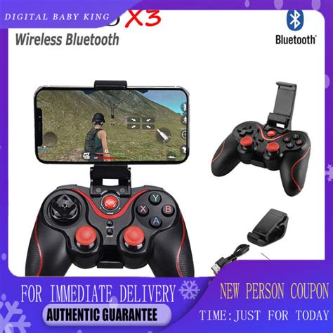 Smart Nirkabel Bluetooth Gamepad Gaming Wireless Controller X3 For Android Mobile Hitam