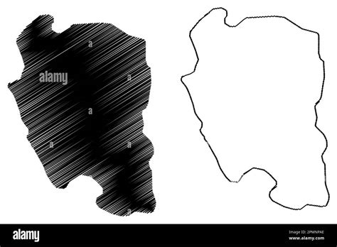 Lake Nyos Africa Republic Of Cameroon Map Vector Illustration Scribble Sketch Map Stock