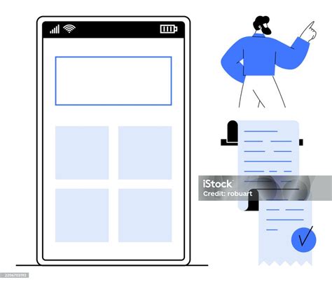 Mobile Invoice Management App Interface With User Interaction And