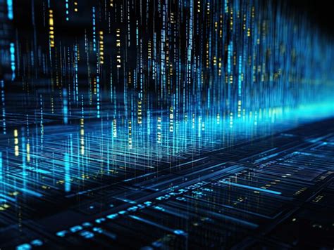 Premium Photo Digital Binary Data On Computer Screen Background