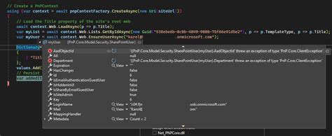 Bug Issue With Ensureuserasync And Addasync · Issue 1020 · Pnp
