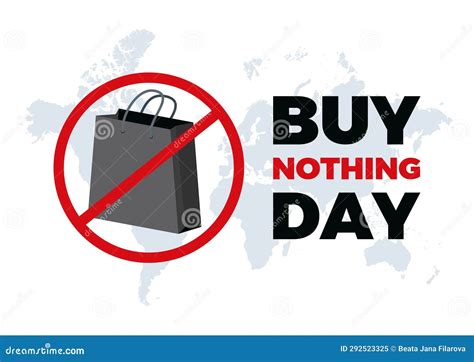 Buy Nothing Day Poster Vector Illustration Stock Illustration