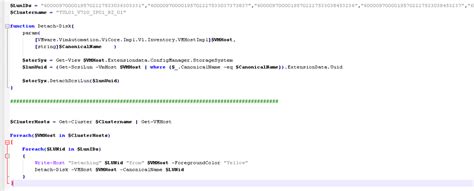 Add Functions To Detach Device Script Powercli