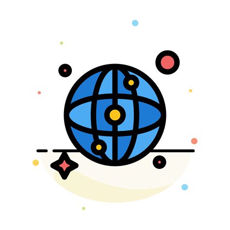 World Map Network Abstract Flat Color Icon Template 18015875 Vector Art At Vecteezy