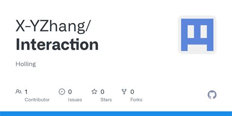 Github X Yzhanginteraction Holling