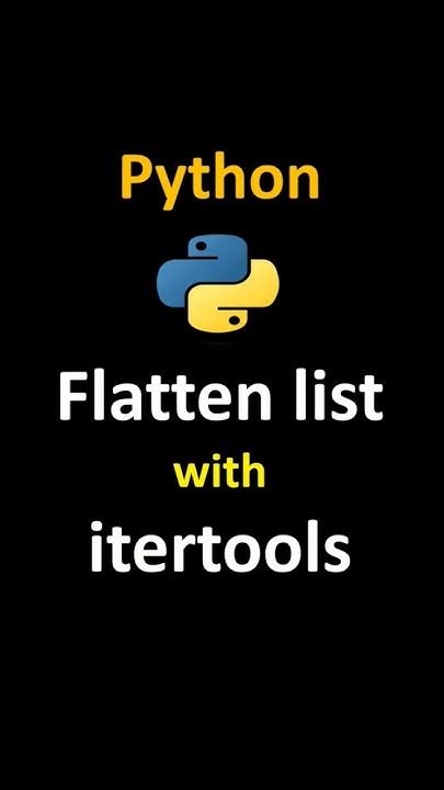 Python Flatten List Using Itertools Python Coding Flatten List Itertools Youtube