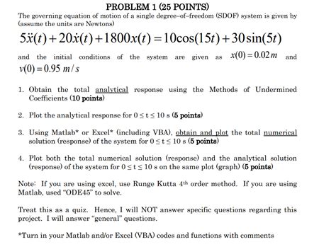 Problem 1 25 Points The Governing Equation Of