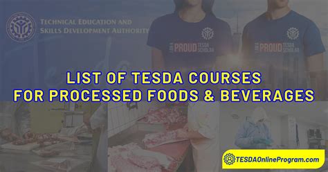 List Of Tesda Courses For Processed Foods And Beverages Tesda Online Program