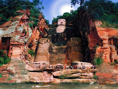 乐山大佛在哪里 乐山大 乐山大风景区 大山谷图库