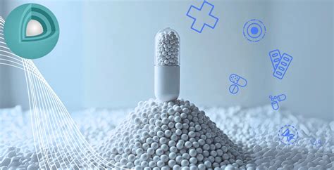 Upright Capsule Filled With White Enteric Coated Pellets On A Mound