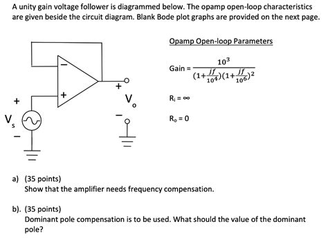 Solved A Unity Gain Voltage Follower Is Diagrammed Below Chegg Com