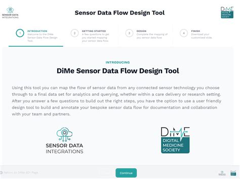 Sensor Data Design Flow Tool Digital Medicine Society DiMe