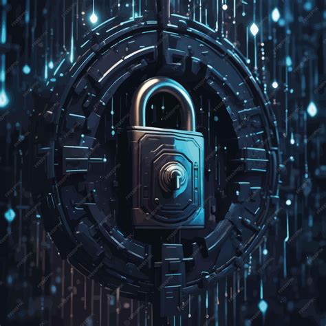 Premium Vector Cyber Security Concept With Lock Cyber Security Concept With Lock Lock And