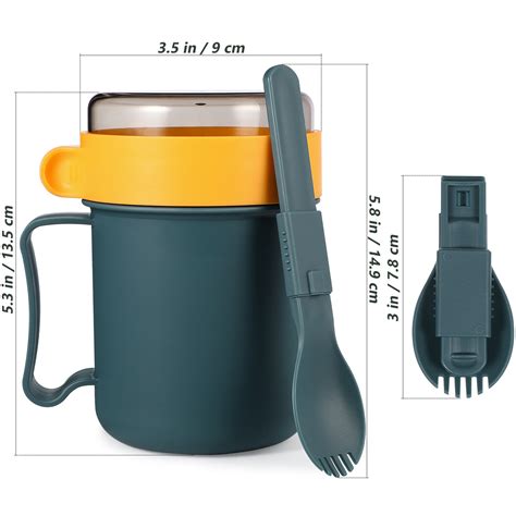 Yongwei Soup Mug Microwave Soup Mug With Lid And Scoop Portable