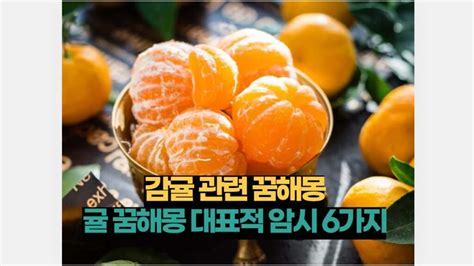 귤 꿈해몽 풀이 A To Z 상징적 의미 6가지 2025 귤 꿈해몽 풀이 A To Z 상징적 의미 6가지 2025