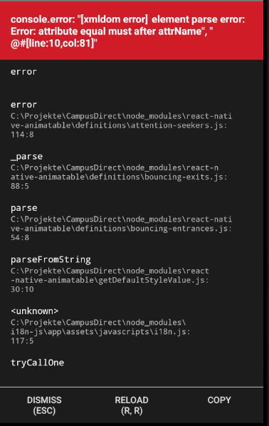 Xmldom Error Element Parse Error · Issue 17 · Choru Kreact Native Html Parser · Github