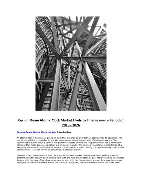 PPT Cesium Beam Atomic Clock Market Foreseen To Grow Exponentially Over 2026 PowerPoint