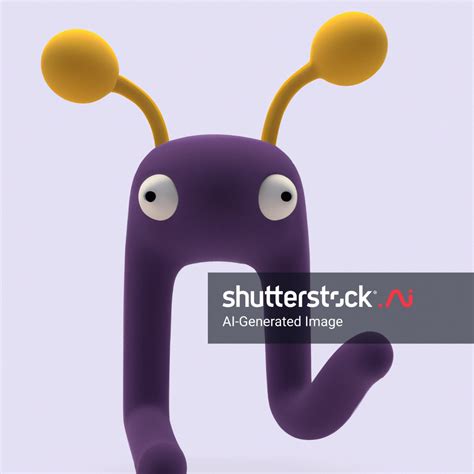 3d Blob Character Purple Cute Tiny Ai Generated Image 2330014285