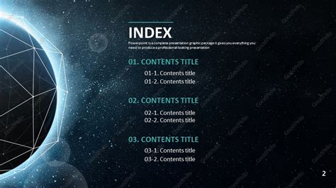 우주 와이드 피피티 템플릿 Goodpello