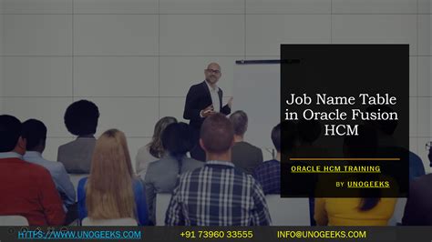 Job Name Table In Oracle Fusion HCM