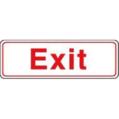 Exit Acrylic Architectural Sign Interior 9 X 3 HD Supply