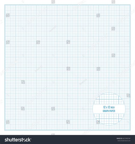 Vector Blue Printable Graph Paper 12x12 Stock Vector Royalty Free 661940194 Shutterstock