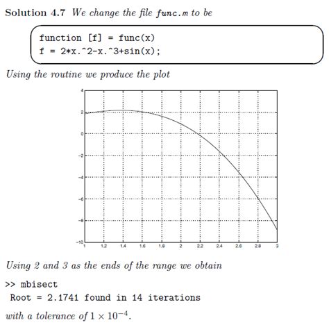 Solved Task Use The Bisection Method To Determine The Chegg