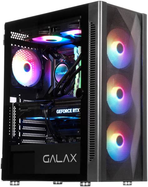 Galax Revolution 06 Mid Tower Atx Pc Case Tempered Glass Side Panel And Mesh Front Cover Peak