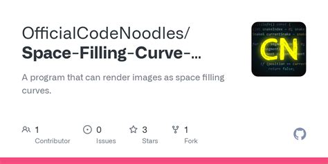 GitHub OfficialCodeNoodles Space Filling Curve Renderer A Program That Can Render Images As