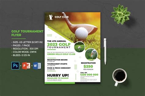 Golf Tournament Flyer Template Golf Flyer 2510914