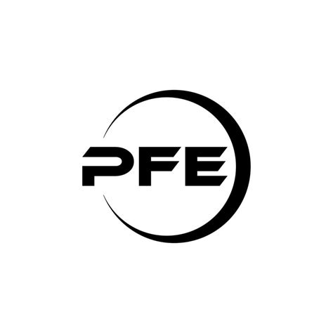Pfe Lettre Logo Conception Dans Illustration Vecteur Logo