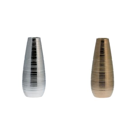 Bandm Ribbed Ceramic Bullet Vase 30cm 267042