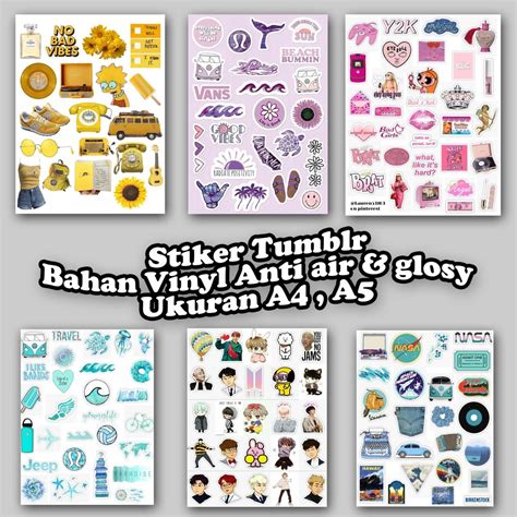 Jual Stiker Tumblr Stiker Aesthetic Stiker Hp Leptop Stiker Estetik Hp Shopee Indonesia
